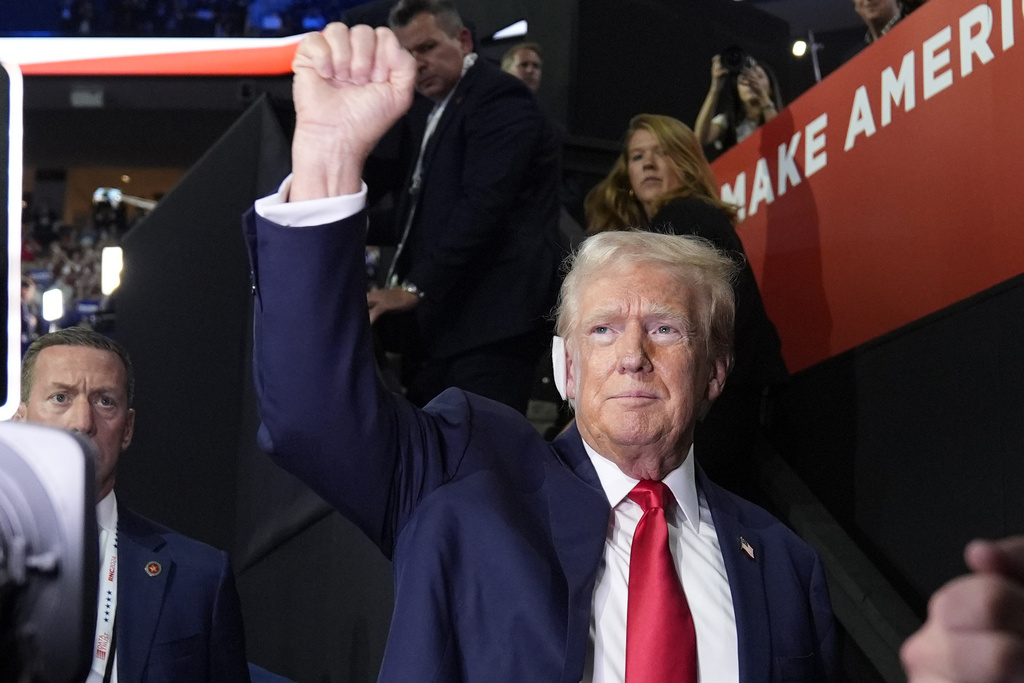 RNC: Trump Makes First Appearance With Bandaged Ear