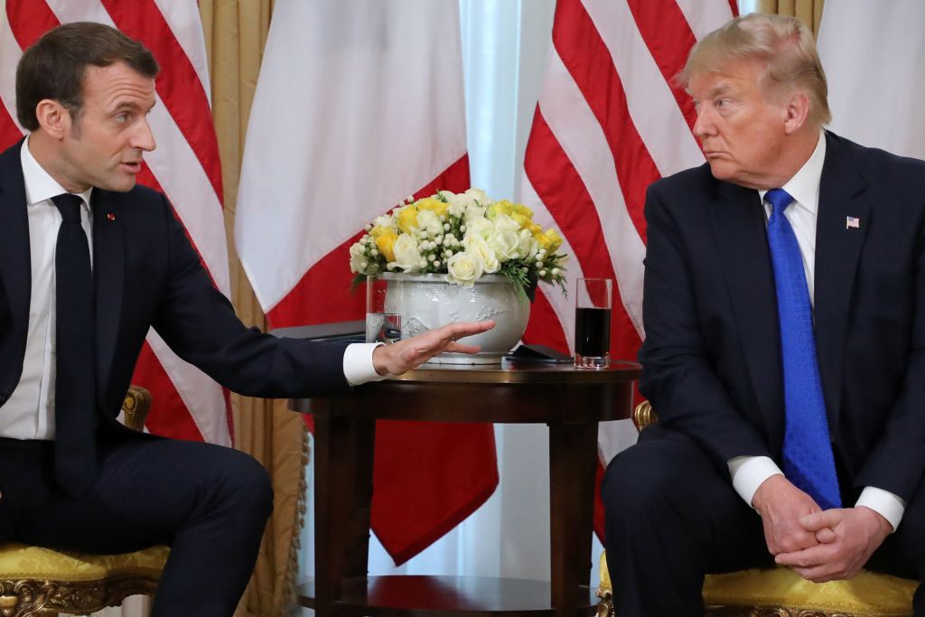 Trump and Macron Meet At NATO Summit