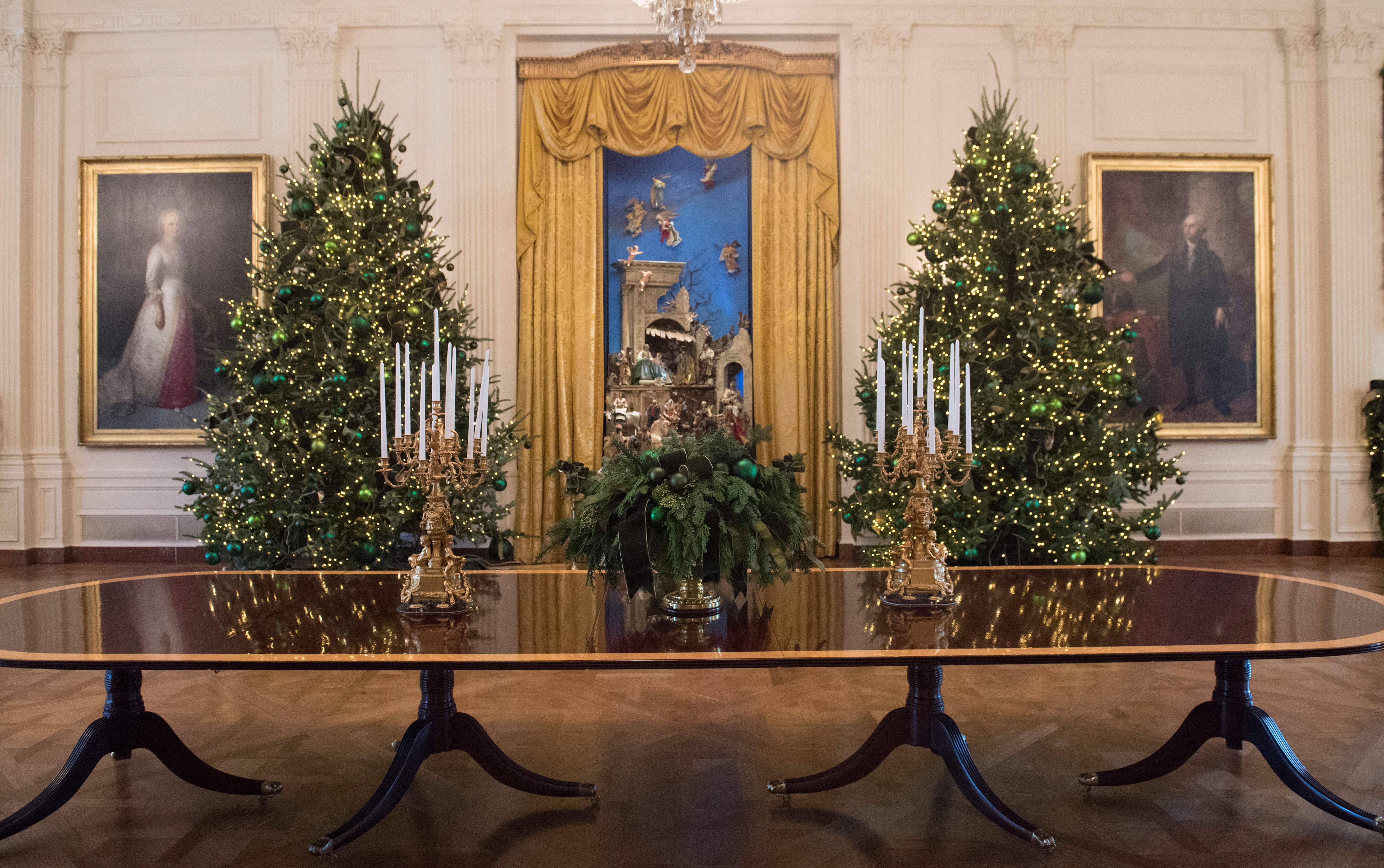 Melania Trump Unveils White House Christmas Decorations