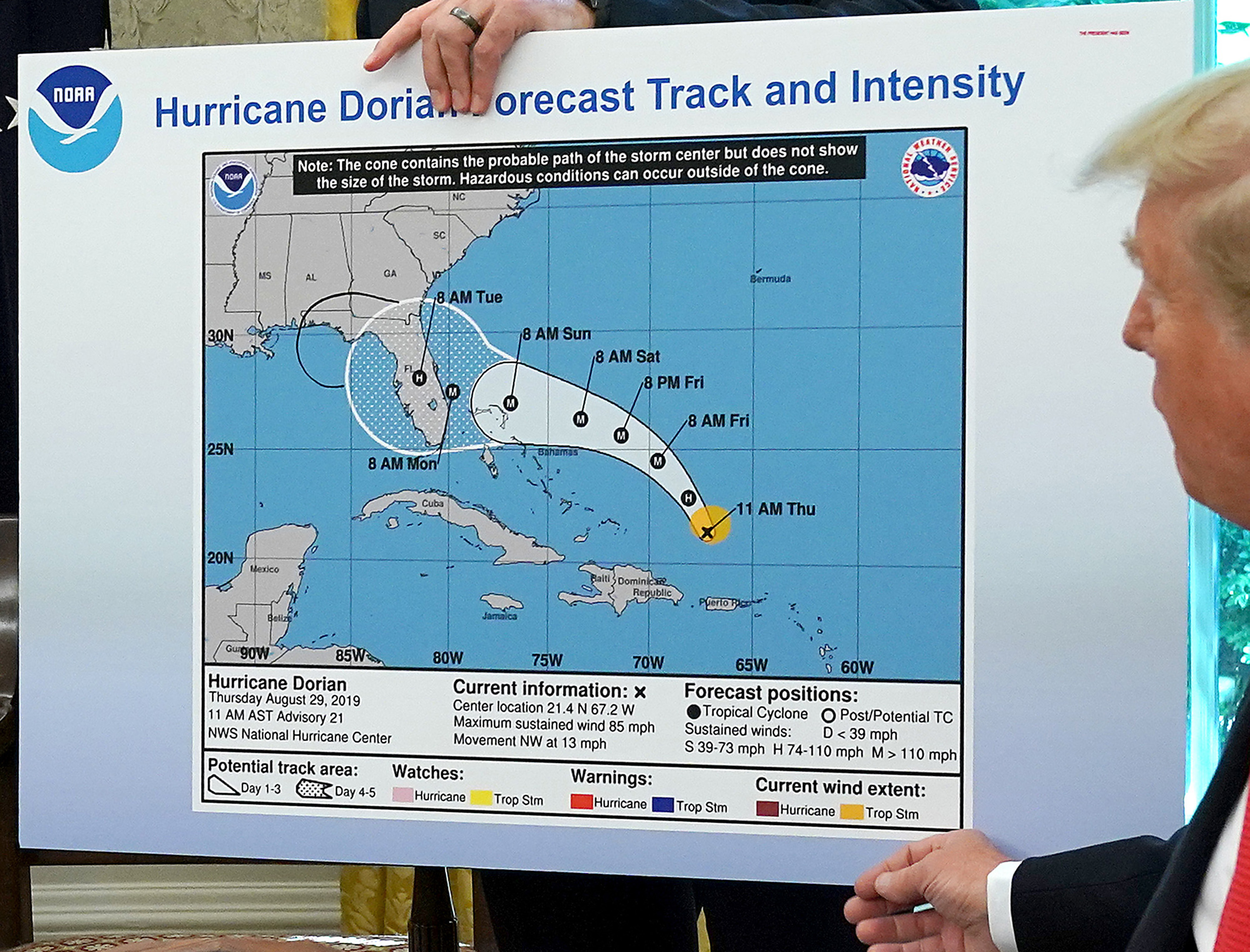 Trump's Doctored Hurricane Photo and the False Forecast Law